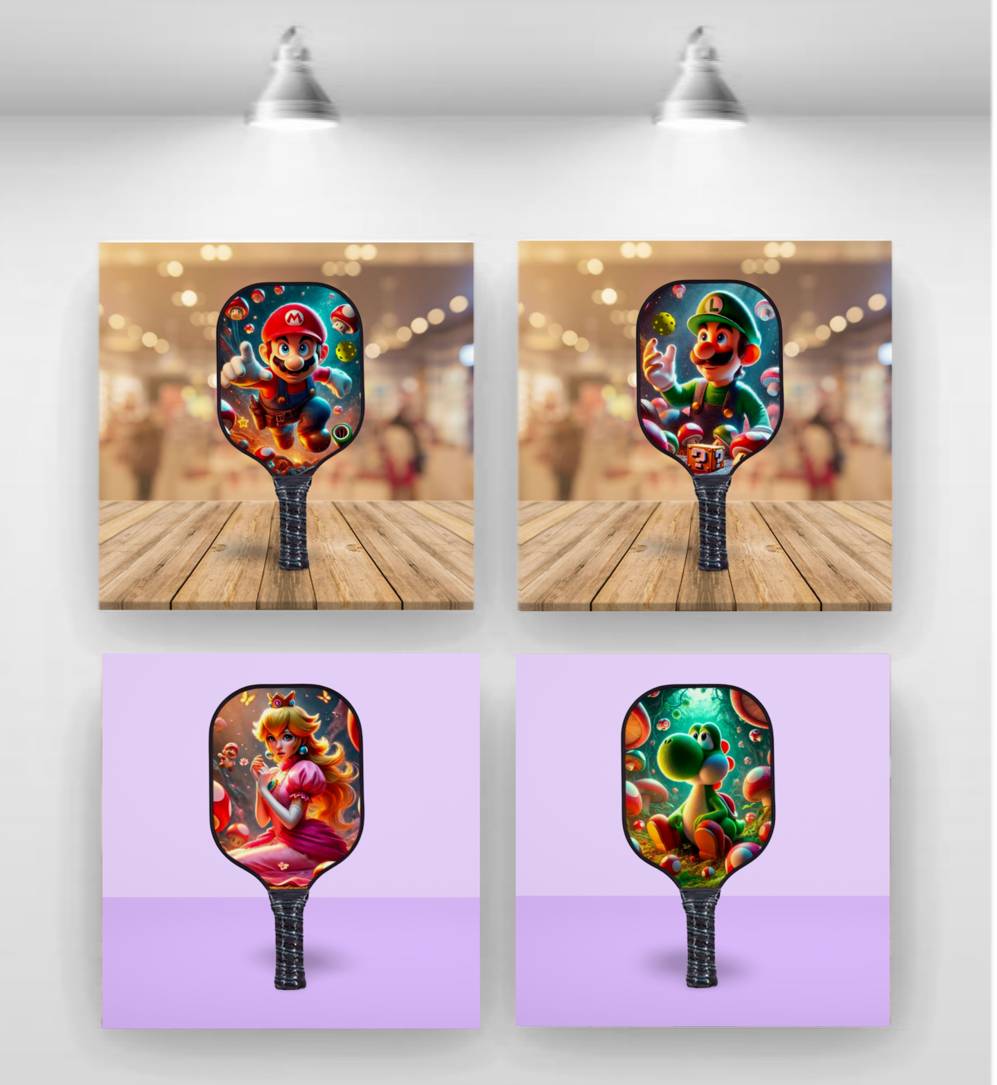Mario Brothers - Special Edition - 4 Pickleball Paddle Set – The Mad ...
