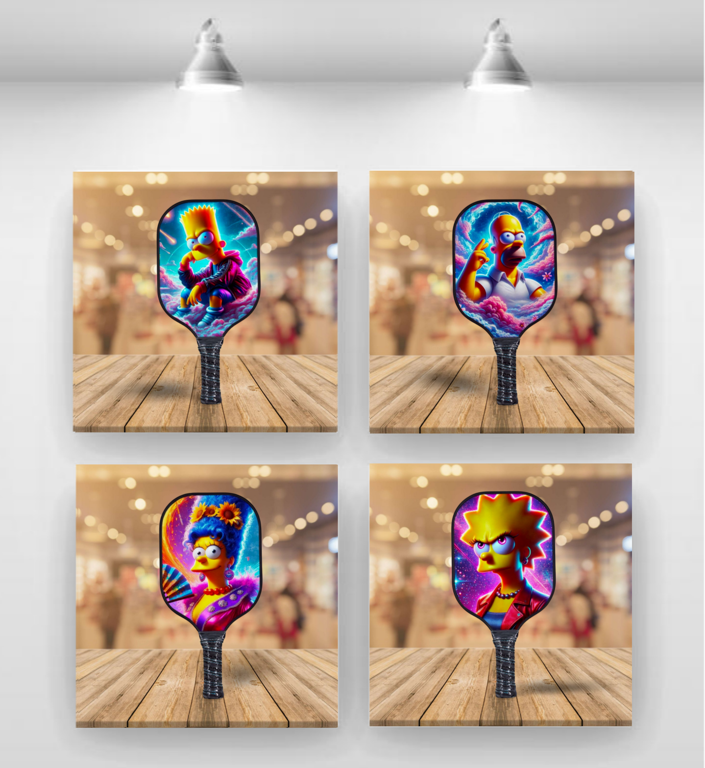 "The Simpsons - Special Edition - 4 Pickleball Paddle Set – The Mad Pickler