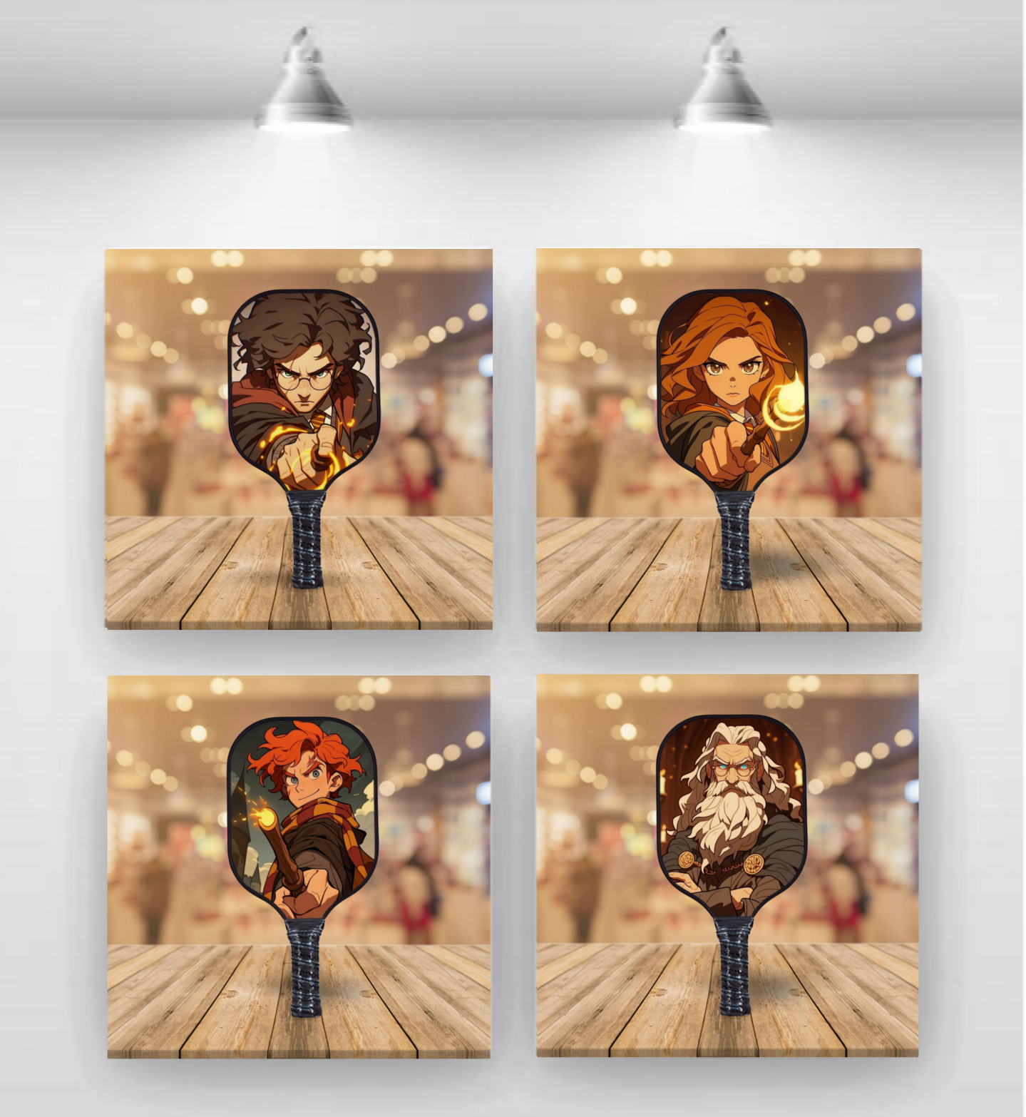 Harry Potter - 4 Pickleball Paddle Set – The Mad Pickler
