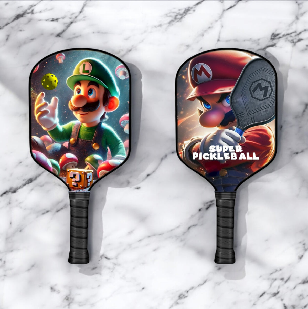 Luigi - Mario Brothers - Pickleball Paddle – The Mad Pickler