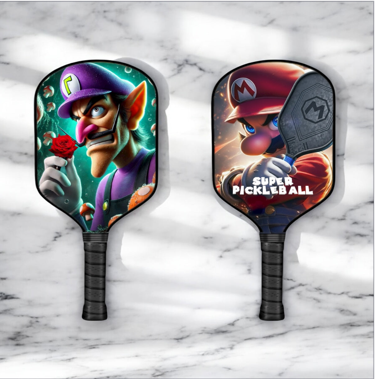 Waluigi - Mario Brothers - Pickleball Paddle – The Mad Pickler
