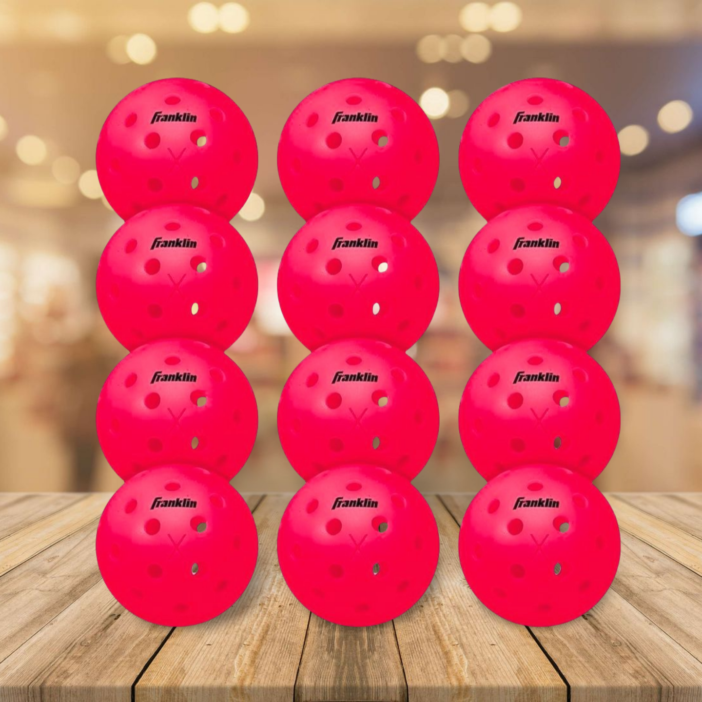Franklin Sports Outdoor Pickleballs - 12ct - X-40 Pink Pickleball Ball ...