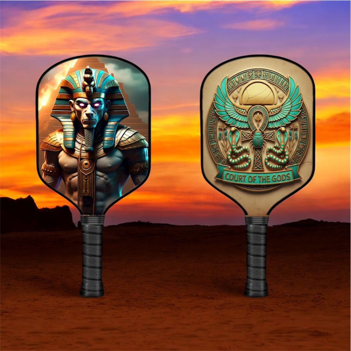 Ancient Egyptian Gods - RA Atum - Pickleball Paddle – The Mad Pickler