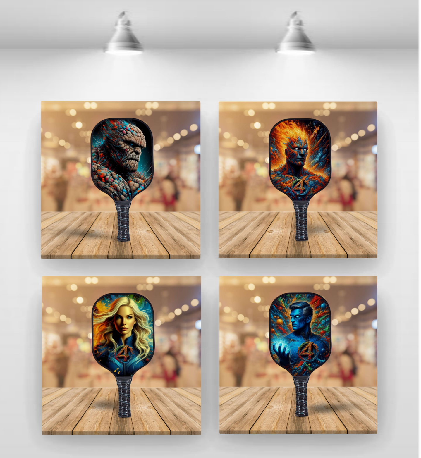 Fantastic Four - 4 Pickleball Paddle Set – The Mad Pickler